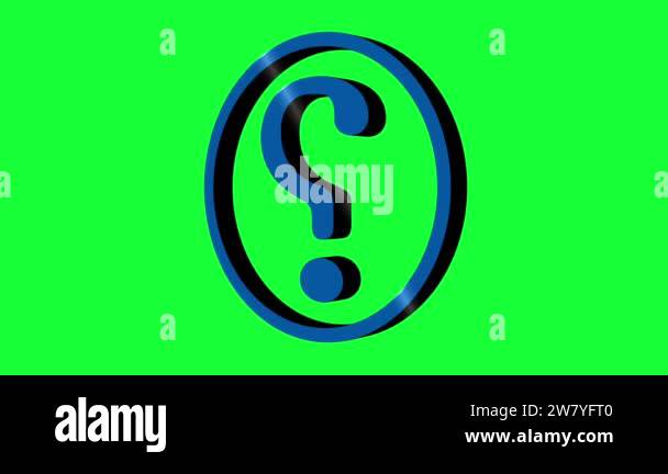 Loopable animated rotating 3d question mark in 4k UHD resolution Stock ...