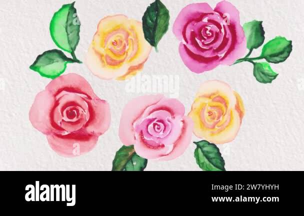 Animated background for video, video exhibition. Hand painted. Animated ...