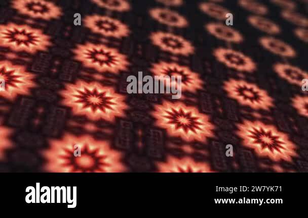 4k 3D red pattern LED kaleidoscope effect with circle designs. Pattern ...