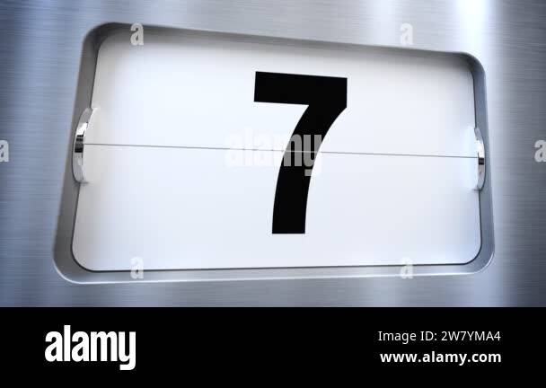 Modern flip calendar turning through the days of a month from 1st to ...