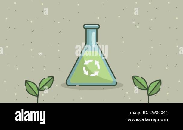 eco friendly animation with recycle tube test Stock Video Footage - Alamy