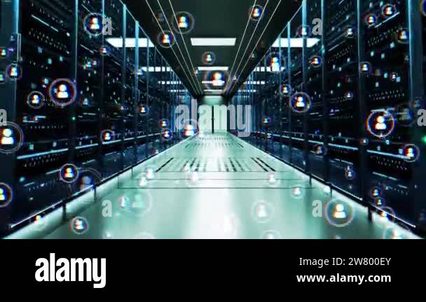 4k Loop Digital animation of people icon popping on the screen with a ...