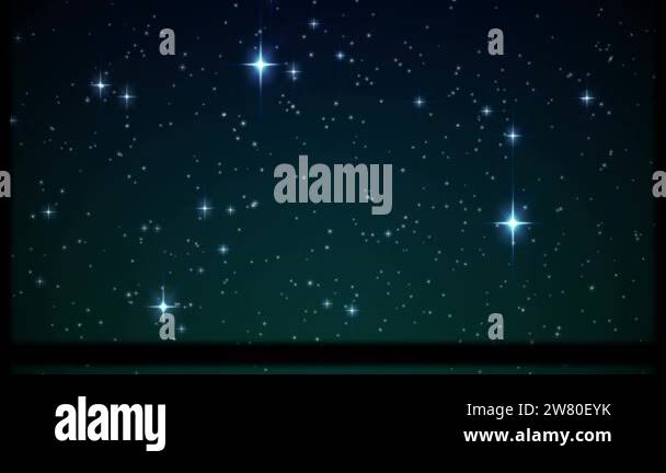 Animation of circular scope and slipping frame over glowing stars on ...