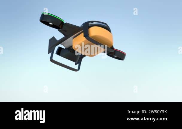 Demonstration of hybrid drone delivery system. This type drone can lift ...