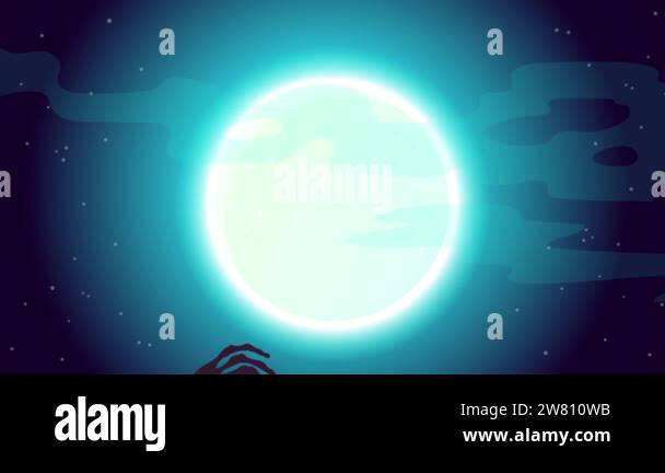 Halloween or Day of the death animation. Hand skeleton showing heart ...