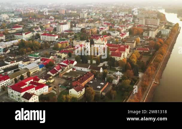 Pinsk, Brest Region, Belarus. Pinsk Cityscape Skyline In Autumn Morning ...