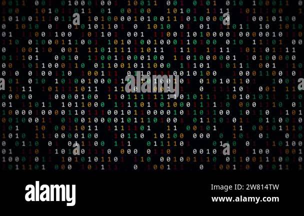 Background based on binary code technology. Protecting digital data from hacking and viruses ...
