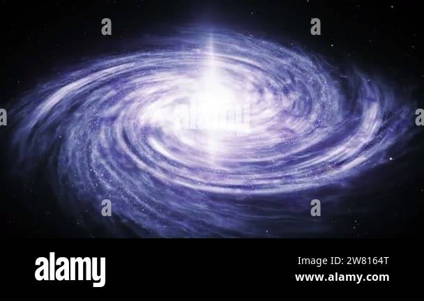 Seamless loop of spiral Milky Way galaxy rotation filled with stars and ...