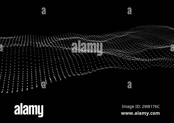 Digital 3d Wire Mesh Plexus Waving Terrain Topography Abstract