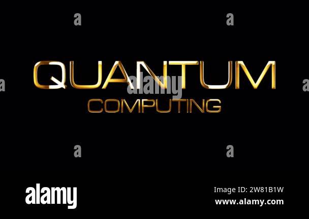 Quantum Computing cinematic trailer title Quantum Computing golden text ...