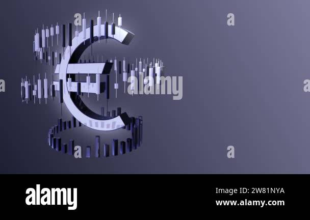 Business financial background with a rotating candlestick chart around ...