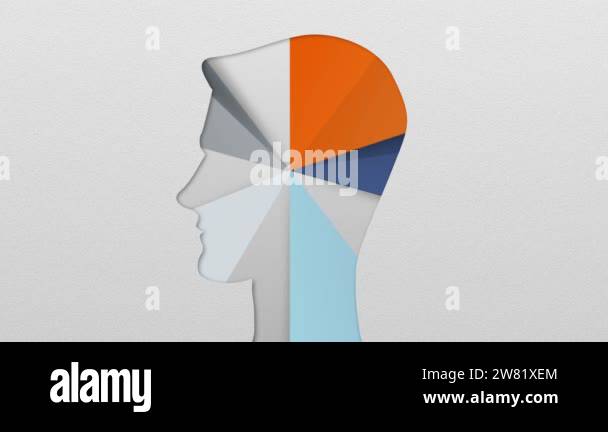 Five result shape of man head for diagram, chart. presentation templete ...