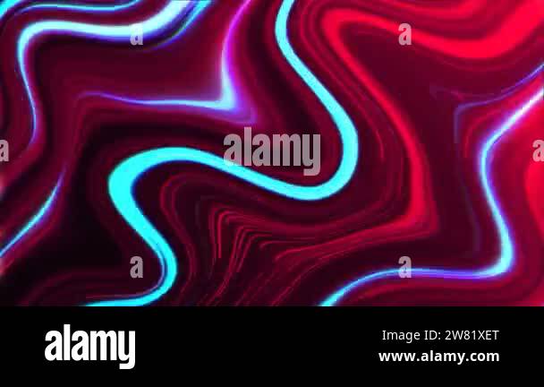 Abstract animation of neon background made of moving waves. Liquid ...