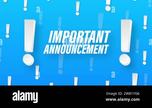 Important announcement message written Stock Videos & Footage - HD and ...