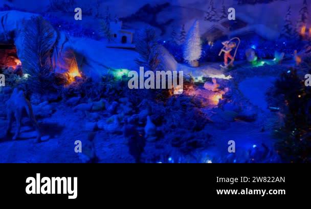 Christmas Nativity Scene Side View Stock Video Footage - Alamy