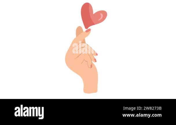 Mini love Heart finger hand sign gesture, love symbol trend posture for ...
