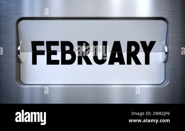 Modern flip calendar turning through the months of a year - from ...