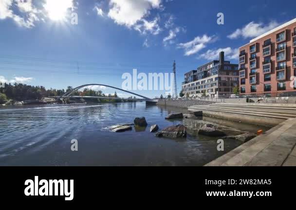 Time Lapse of the embankment in the Kalasatama Neighborhood of Helsinki ...