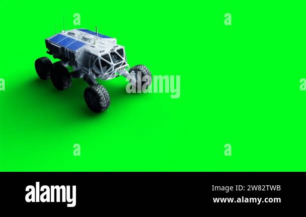 Rover isolate on green screen. Realistic 4k animation Stock Video ...