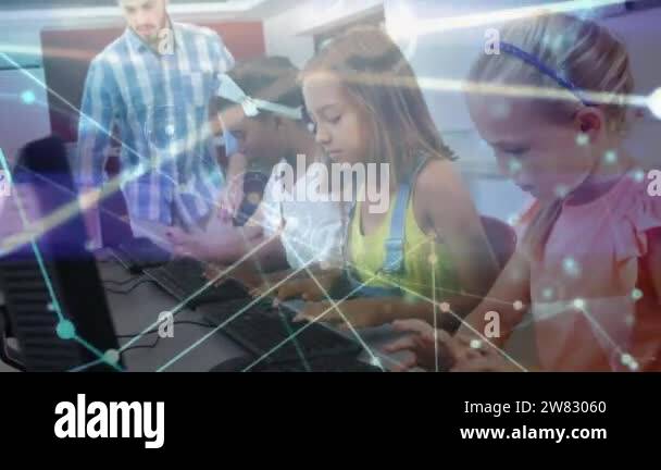 School children using computers teacher Stock Videos & Footage - HD and ...