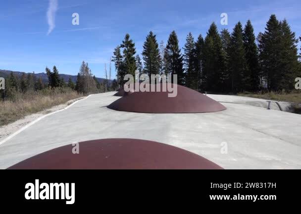 restored domes, of the Italian military fort of the First World War ...