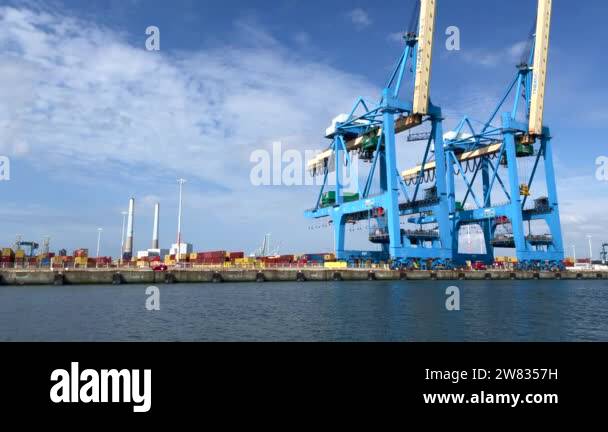 Le Havre, France - July 29, 2021: General view of Port 2000 container ...