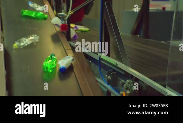 Waste sorting center. modern technologies for processing plastic ...