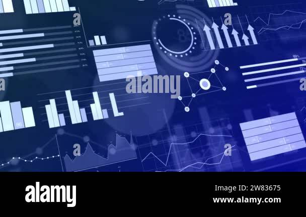 4K Business infographics Charts and graphs diagram loop animation Stock ...