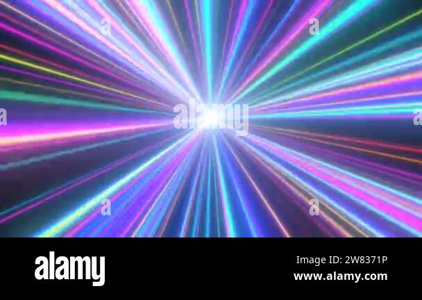 Light Speed Fast Movement Neon Glow Laser Beam Tunnel Rainbow Aurora ...
