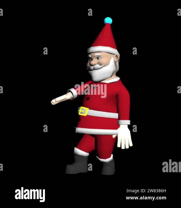 Christmas Santa Claus Dancing.Santa Claus Christmas 3D animation. Santa ...