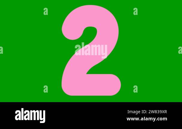 Funny children pink numbers. Count from 1 to 10. The numbers appear and ...