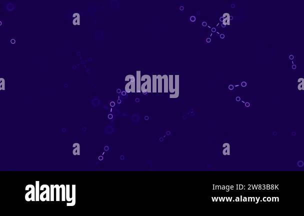 Slow flow of chains of molecules on colored background. Animation ...