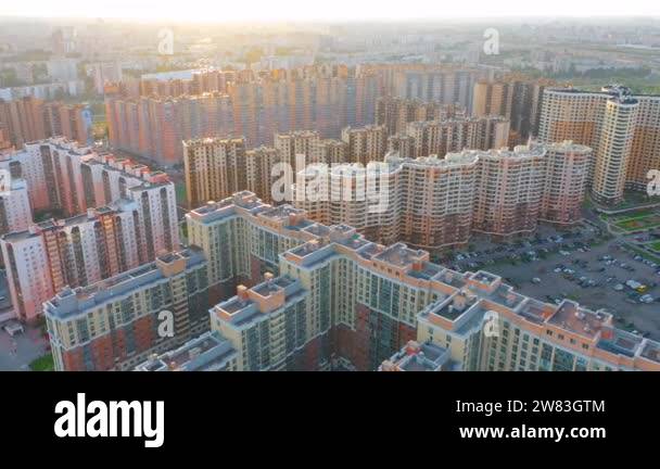 Modern city ,aerial view of urban forest buildings Stock Video Footage ...