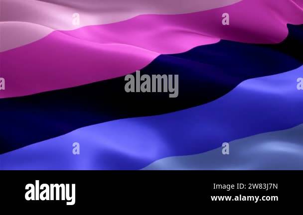 Rainbow Omnisexuality Pride Flag video waving in wind. Realistic ...