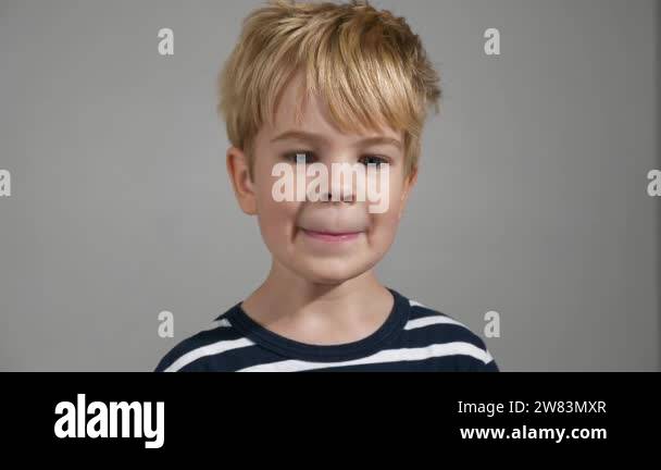 Happy Child Face Emotions Facial Expressions. Portrait Cute Little Boy ...