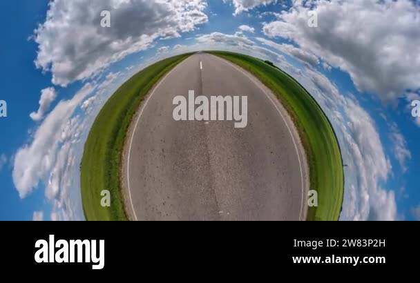 spiral loop rotation of little planet with transformation and curvature ...