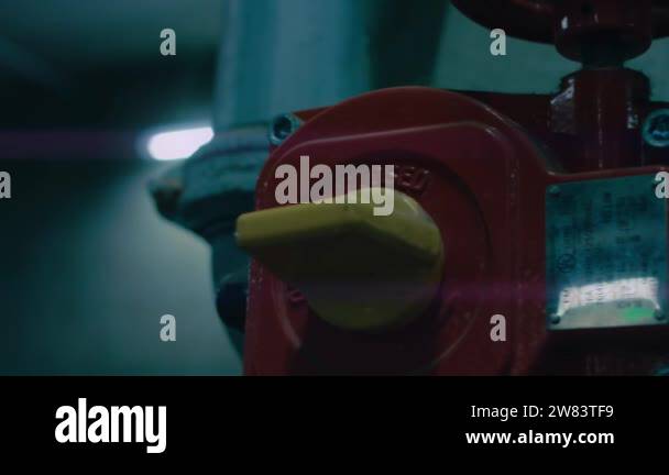 Underground gas control valve. 4k night filming Stock Video Footage - Alamy