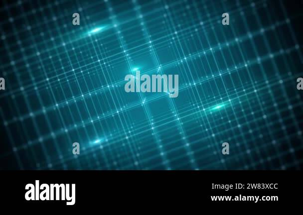 Abstract Technology Background With Grid Data Zooming In Loop/ 4k animation of an abstract ...