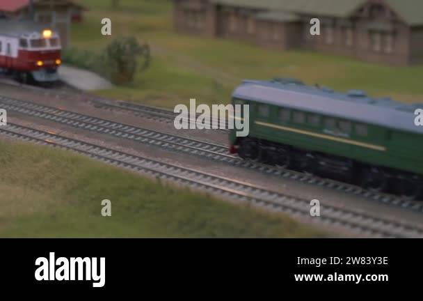 Mini Train Station Modelling. Model of Railway Station With Moving ...