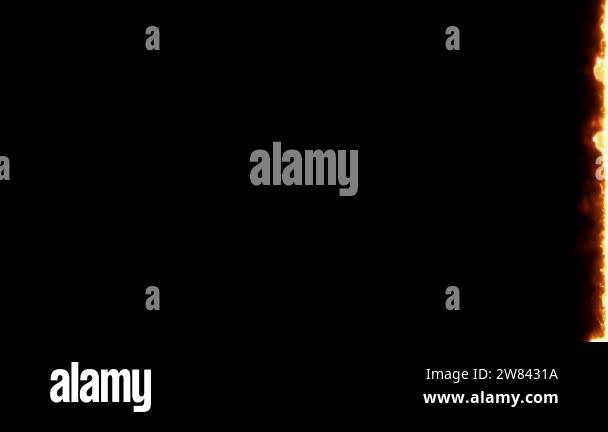 Fire Visual fx Frame Background Clip/ 4k animation of a realistic fire ...