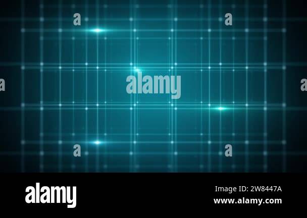 Abstract Technology Background With Grid Data Zooming In Loop/ 4k animation of an abstract ...