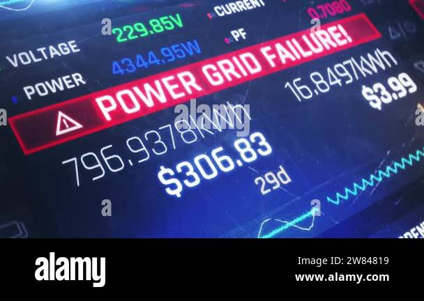 Smart electric meter detecting power grid failure, running low on ...