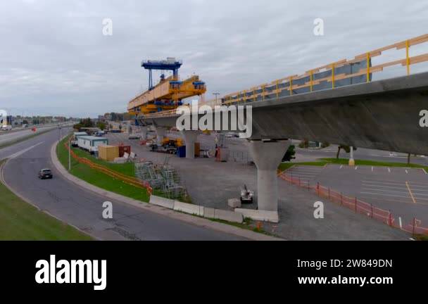 Montreal, Canada - OCTOBER 11, 2021: Construction site of the new ...
