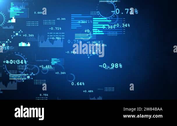 graphs and charts across a screen showing data visualizations and ...