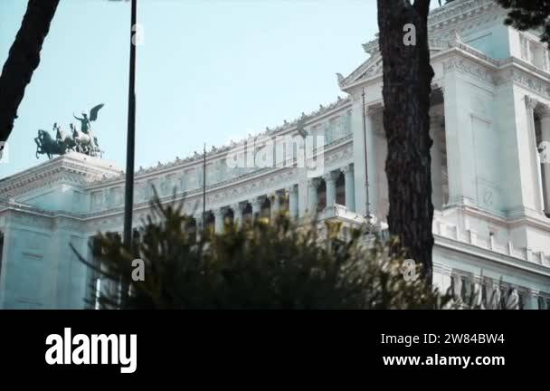 Famous Altare della Patria on Piazza Venezia in Rome, ancient marble ...