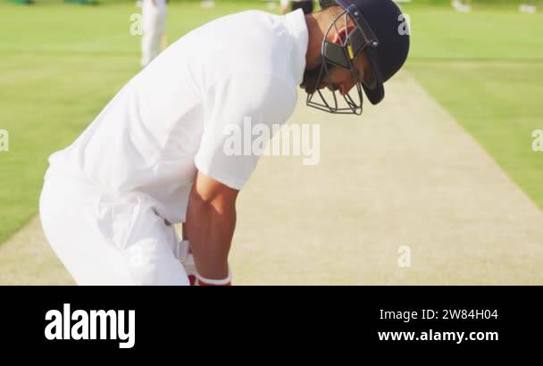 Batting cricketer wearing uniform Stock Videos & Footage - HD and 4K ...