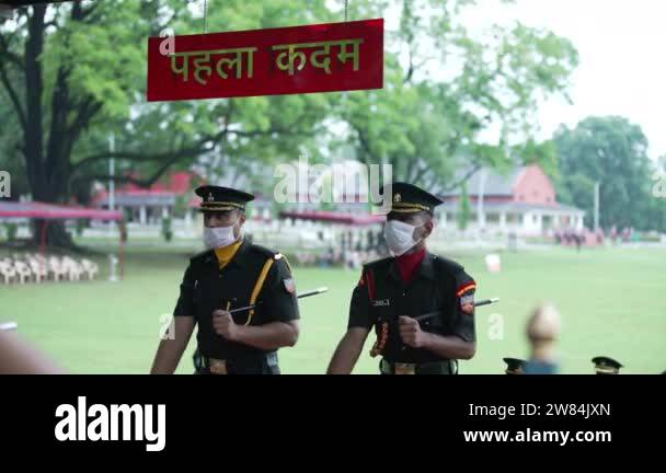 Indian military Academy IMA passing out parade 2021 Stock Video Footage ...