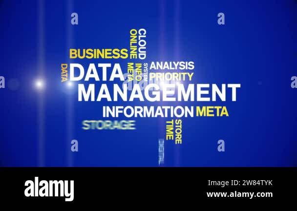 4k Data Management Animated Tag Word Cloud,Text Design Animation ...