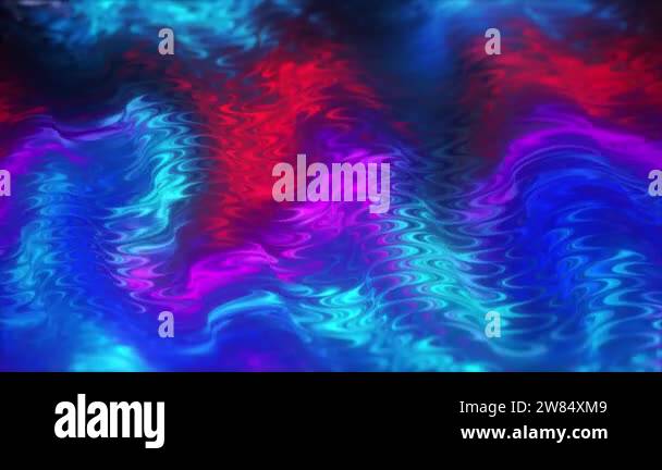 Abstract 3d render holographic oil surface background, foil wavy ...