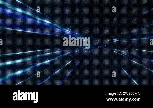 Fast moving blue LED data lights stream background animation. Flowing ...